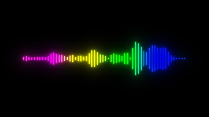 Minimalist Waveform wave form Audio. Abstract White on black sound ...