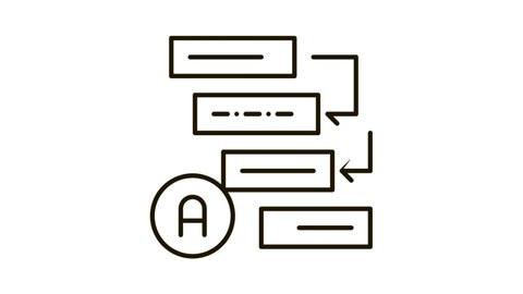 Graphical Automatic Algorithm Icon Animation Stock Footage Video (100% ...