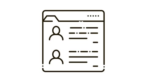 Personal Files People Icon Animation Stock Footage Video (100% Royalty ...