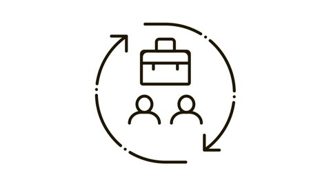 Business Work Cycle Icon Animation Stock Footage Video (100% Royalty ...