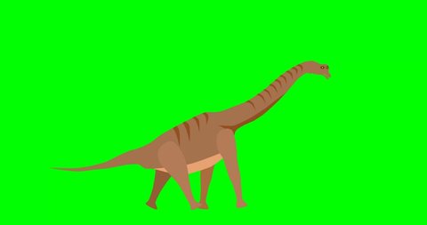 Diplodocus Dinosaur 2d Looping Animation On Stock Footage Video (100% ...