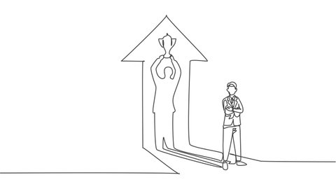 Self Drawing Animation Single Continuous Line Stock Footage Video (100% ...