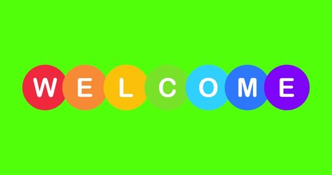 Word Welcome Colors Rainbow 4k Animation Stock Footage Video (100% ...