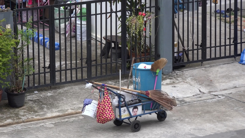 Blue Garbage Cart Stock Video Footage - 4K and HD Video Clips ...