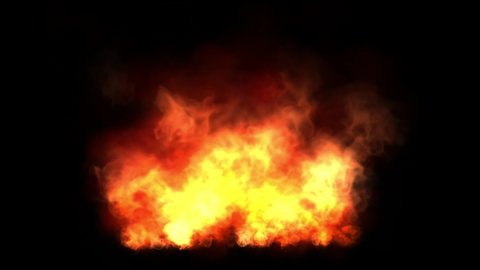 Raging Fire Motion Graphics Night Background Stock Footage Video (100% ...
