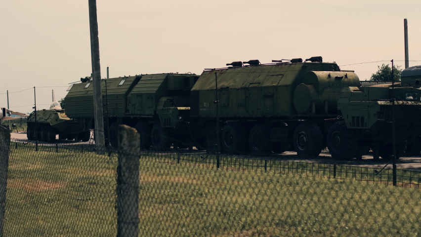 Mobile Military Armored Vehicles Stand Stock Footage Video (100% ...