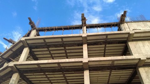 View Half Finished Building Under Construction Stock Footage Video (100 ...