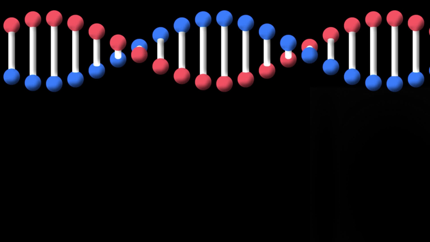 animation rotating dna strand over intersecting Stock Footage Video ...