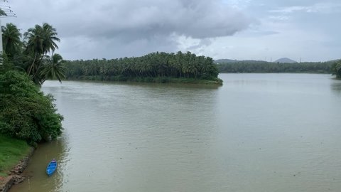 View Chaliyar River Arapuzha Bridge Kerala Stock Footage Video (100% ...