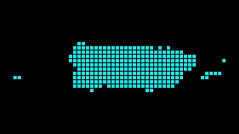 Puerto Rico Digital Map Map Puerto Stock Footage Video (100% Royalty ...