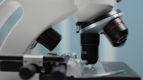 Close Microscopic Sample Glass Tray Laboratory Stock Footage Video (100 ...