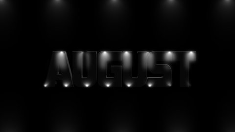 August Unique Kinetic Poster Loop Premium Stock Footage Video (100% ...