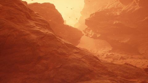 Surface Red Planet Mars During Dusty Stock Footage Video (100% Royalty ...