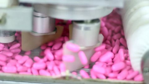 Production Line Tablet Pill Sorting Packaging Stock Footage Video (100% ...
