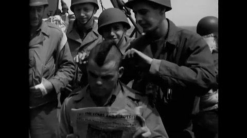 1944 American Soldier Gives Another Mohawk Stock Footage Video (100% ...