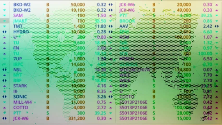 Stock Trading Numbers Flash Continuously Stock Footage Video (100% ...