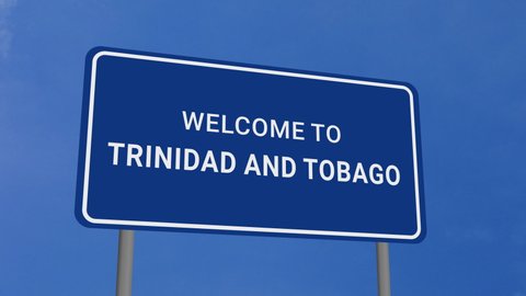 Welcome Trinidad Tobago Road Sign On Stock Footage Video (100% Royalty ...