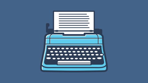 Typewriter 2d Motion Graphics Animation Transparent Stock Footage Video ...