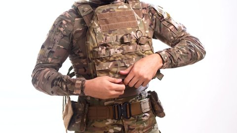Special Forces Soldier Multicam Camouflage Wears Stock Footage Video ...