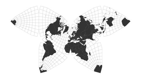 World Map Steve Watermans Butterfly Projection Stock Footage Video (100 ...