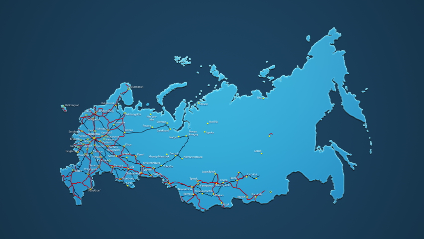 Railway Map Russia Stock Video Footage - 4K and HD Video Clips ...