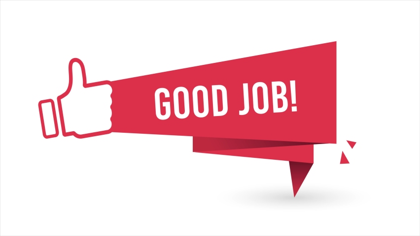 Good Job Motivation Poster Thumb 4k Stock Footage Video (100% Royalty ...