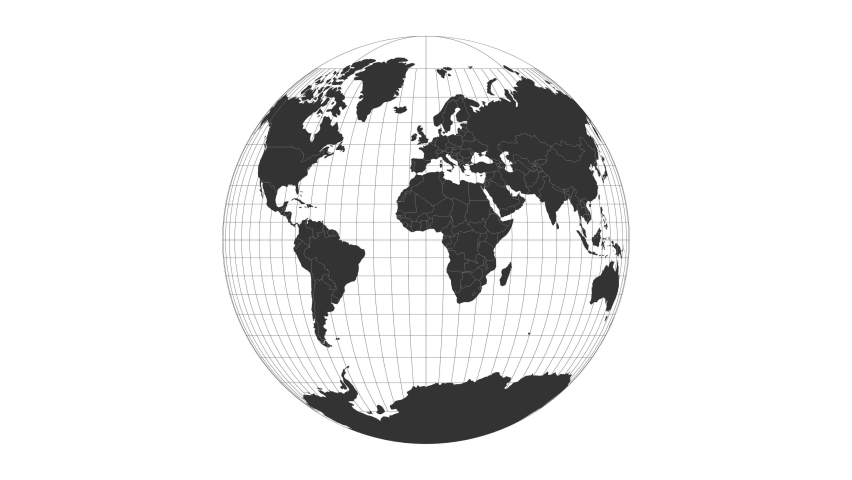World Map Gilberts Two World Perspective Stock Footage Video 100 Royalty Free 1077022604