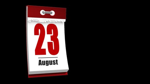 August 23rd On Calendar Isolated On Stock Footage Video (100% Royalty ...