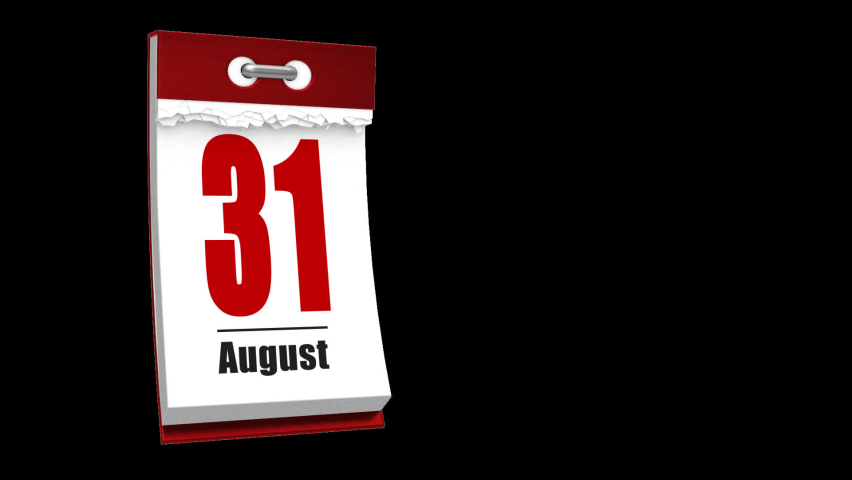 August 31st On Calendar Isolated On Stock Footage Video (100% Royalty ...