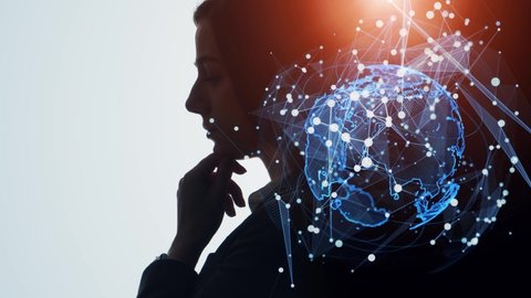 Ai Artificial Intelligence Concept Global Communication Stock Footage ...