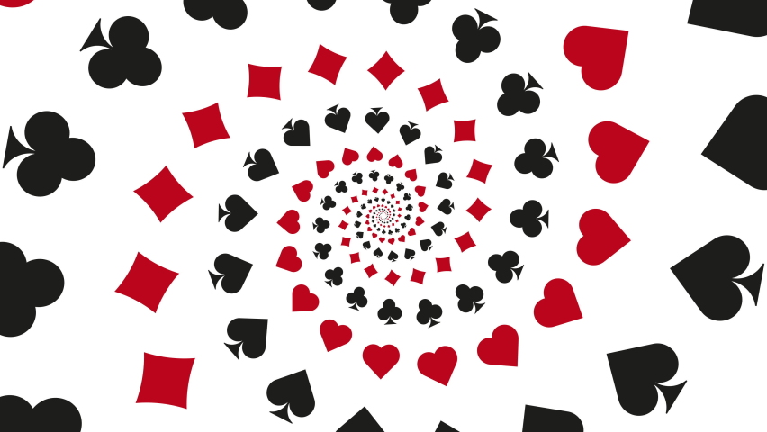 white animated background playing card symbols Stock Footage Video (100 ...