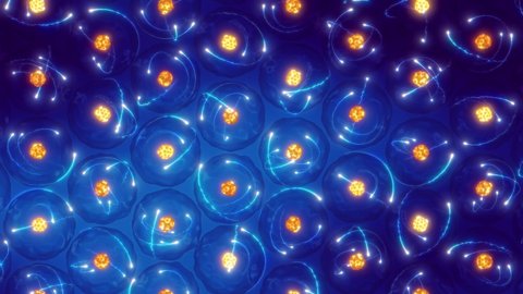 Animation Atoms Their Electron Clouds Arranged Stock Footage Video (100 ...