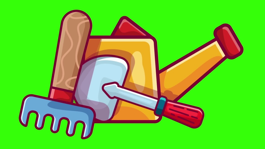 Farm Tool Isolated Animation On Stock Footage Video (100% Royalty-free ...