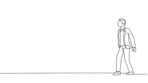 Animated Self Drawing Continuous One Line Stock Footage Video (100% ...