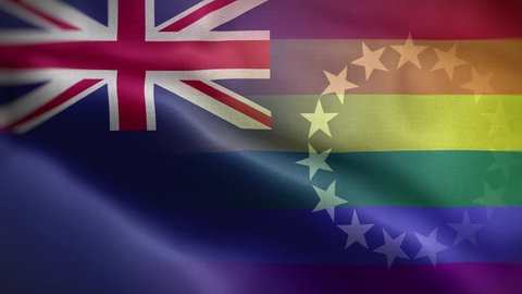 Lgbt Cook Islands Flag Loop Background Stock Footage Video (100% ...