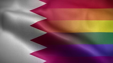 Lgbt Bahrain Flag Loop Background 4k Stock Footage Video (100% Royalty ...