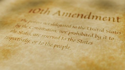Video Historic Document 10th Amendment Stock Footage Video (100% ...