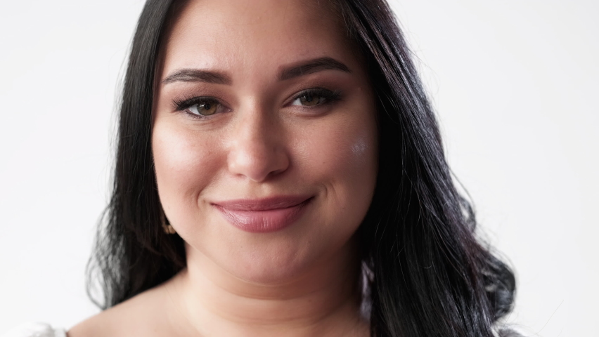 Plus Size Model White Background Stock Video Footage - 4K and HD Video ...