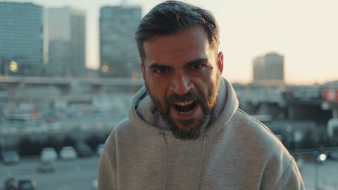 Man running screaming Stock Video Footage - 4K and HD Video Clips ...