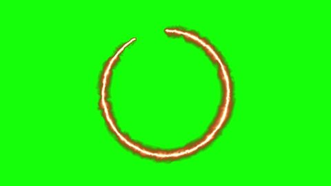 Fire Ring On Green Screen Burning Stock Footage Video (100% Royalty ...