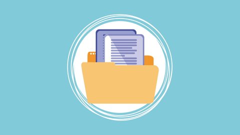 Folder Files Documents Animation 4k Video Stock Footage Video (100% ...