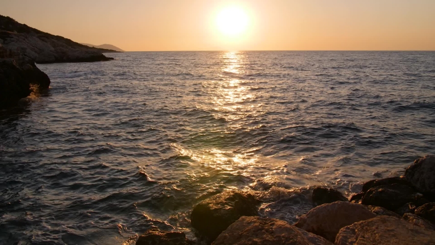 Sunset over the ocean in Greece image - Free stock photo - Public ...