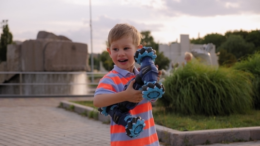 Man holding remote control car race Stock Video Footage - 4K and HD ...