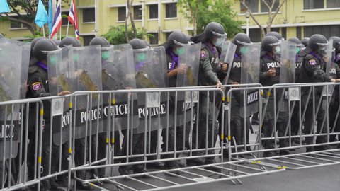 Police Officer Team Weapons Riot Shield Stock Footage Video (100% ...