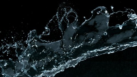 Super Slow Motion Water Splash On Stock Footage Video (100% Royalty ...