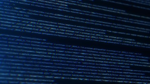 Digital Transformation Binary Code Programming Loop Stock Footage Video ...