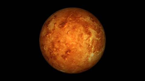 Spinning Realistic Venus Planet 3d Rotating Stock Footage Video (100% ...