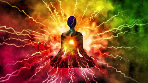 Yoga Meditation Increase Chakra Energy Strength Stock Footage Video ...
