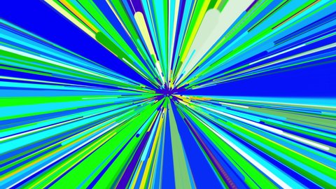 Blue Green Rays Rushing Towards Viewer Stock Footage Video (100% ...