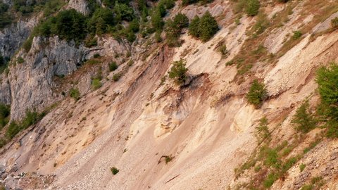 Soil Erosion On Steep Slope Due Stock Footage Video (100% Royalty-free ...